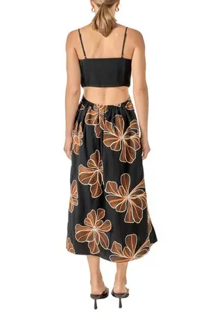 English Factory Embroidered Sleeveless Midi Dress