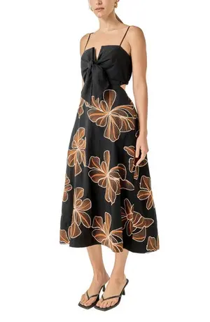 English Factory Embroidered Sleeveless Midi Dress