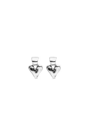 UNODE50 Sterling Plated Heart Earrings