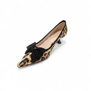 KNEETOES Dixie Pumps With Bow Detailing - Leopard