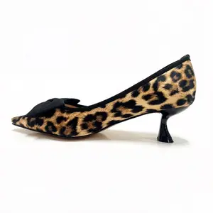 KNEETOES Dixie Pumps With Bow Detailing - Leopard
