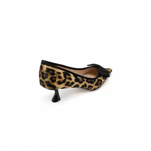 KNEETOES Dixie Pumps With Bow Detailing - Leopard