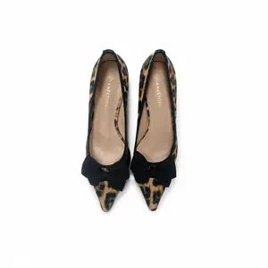 KNEETOES Dixie Pumps With Bow Detailing - Leopard