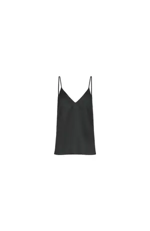 Brunello Cucinelli Stretch Silk Satin Camisole - Black