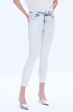 BAYEAS Raw Hem Crop Skinny Jeans