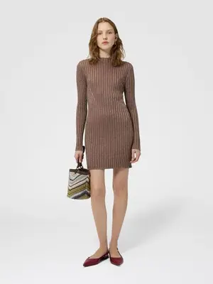Missoni Ribbed Viscose Lamé Mini Dress