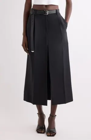 Givenchy Slit Wool & Mohair Pencil Skirt