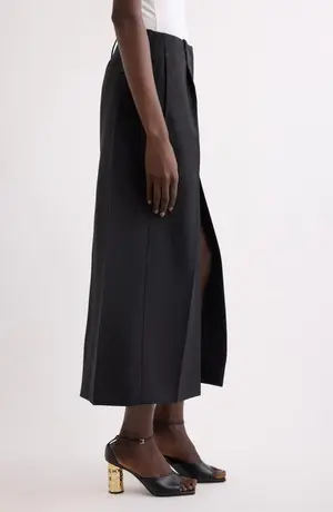 Givenchy Slit Wool & Mohair Pencil Skirt