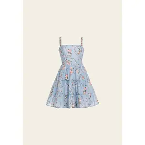 Agua Bendita Lima Mini Navegante Mini Dress - Blue
