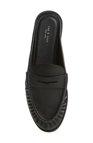 Rag & Bone Lexi Leather Flat Mule - Black