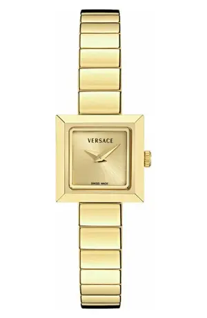 Versace V-square Petite Bracelet Watch - Gold/gold