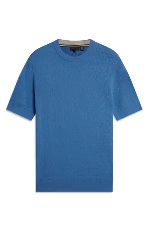 Ted Baker London Ingvi Cotton & Wool Knit T-shirt - Blue