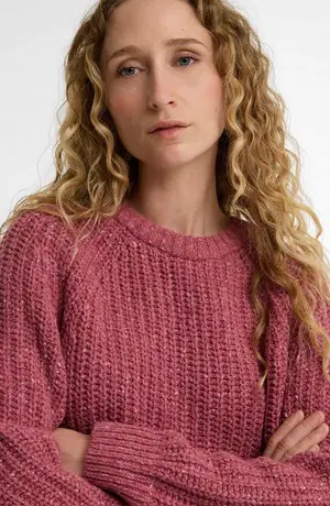 Barbour Alderney Fleck Sweater - Tea Rose