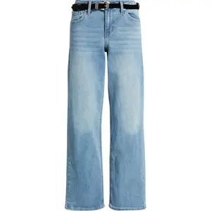 YMI Britney Belted Wide Leg Jeans - 08c - Light Medium