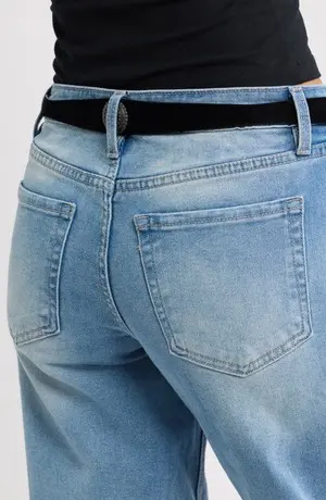 YMI Britney Belted Wide Leg Jeans - 08c - Light Medium