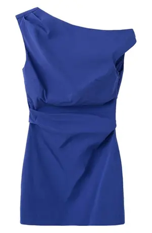 Mango Asymmetrical Neckline Minidress
