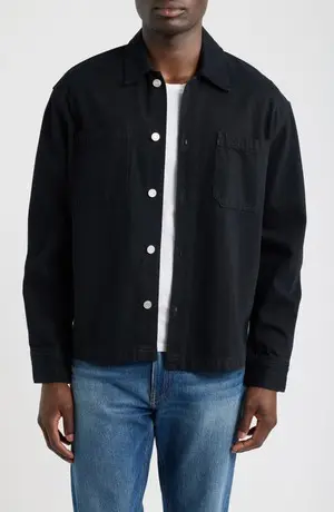 FRAME Cotton Blend Denim Shirt Jacket