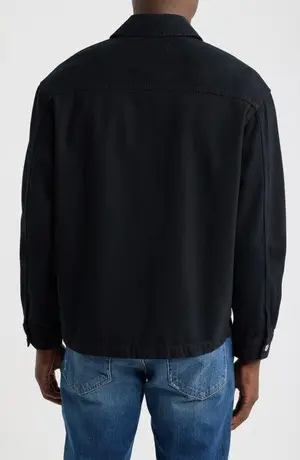 FRAME Cotton Blend Denim Shirt Jacket