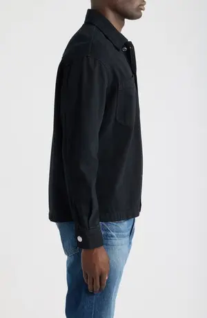 FRAME Cotton Blend Denim Shirt Jacket