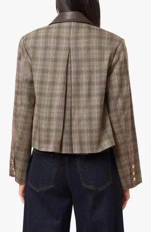 Habitual Houndstooth Check Swing Jacket