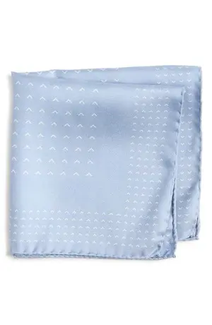 JACK VICTOR Mr. Vic Dot Pocket Square - Chambray
