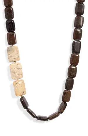 HOUSE OF OLIA Braze Gemstone Collar Necklace