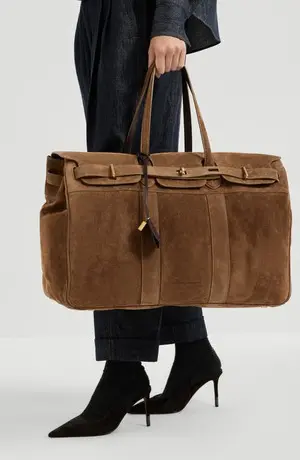 Brunello Cucinelli Explorer Travel Bag In Suede