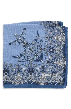 JACK VICTOR Military Floral Pocket Square Aviator