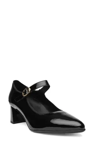 ARA Mary Jane Block Heel Pumps - Black