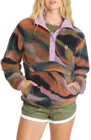 BILLABONG Switchback Sherpa Pullover - Black Multi