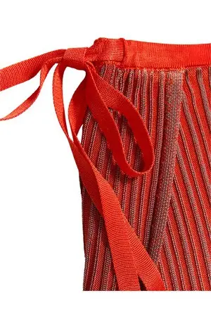 Mango Ribbed Overlay Midi Skirt