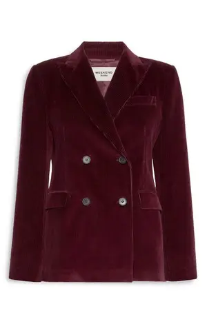 Max Mara Double Breasted Corduroy Blazer