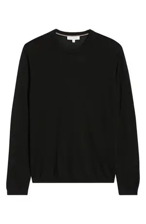 JACK VICTOR Wool & Silk Crewneck Sweater - Black