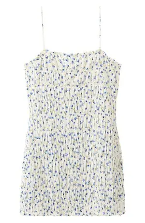 Mango Shirred Minidress