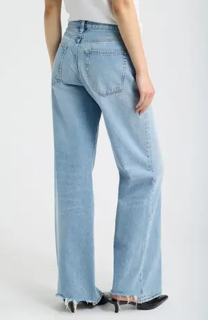 FRAME The Pixie Gray Straight Leg Jeans