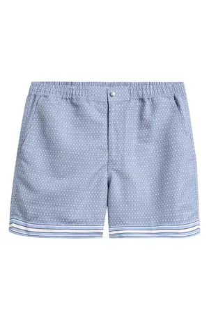 CHE Lucena Tile Print Swim Trunks - Powder Blue