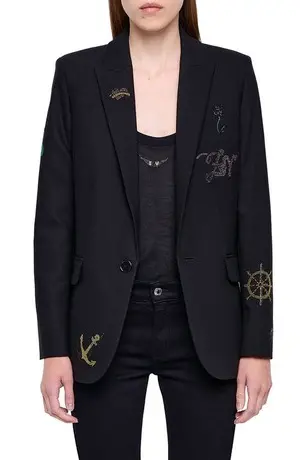 Zadig&Voltaire Valse Strass Embellished Blazer