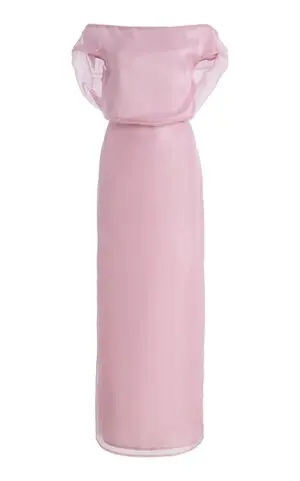 Staud Larissa Silk Maxi Dress - Pink