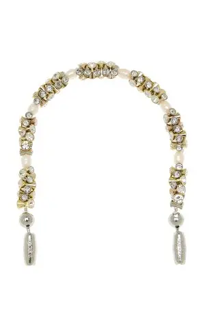 OSSA Pearl And Bezel Phone Strap Wristlet - Gold