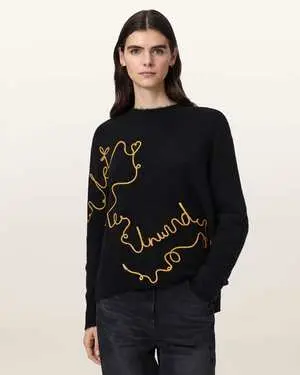 ALLSAINTS Unwind Relaxed Alpaca Blend Sweater