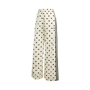 Adidas Satin Polka Dot Wide Leg Pants - White