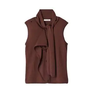 LEMAIRE Asymmetrical Vest 'acajou