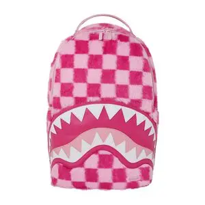 SPRAYGROUND Furzilla Shark Backpack Check - Pink