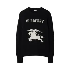 Burberry Knight Print Long-sleeve Knit Top