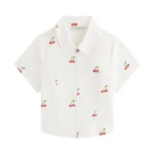 Kith Caela Cherry Oxford Zip Shirt - White