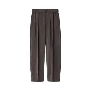 LEMAIRE Belted Relaxed Pants - Brown