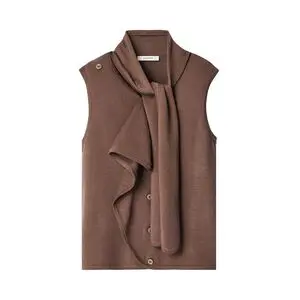 LEMAIRE Asymmetrical Vest 'shitake