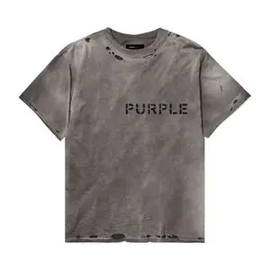 PURPLE BRAND Textured Inside Out T-shirt - Black