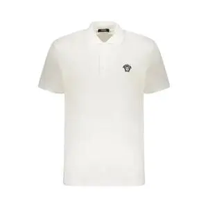 Versace Embroidered Cotton Polo Shirt
