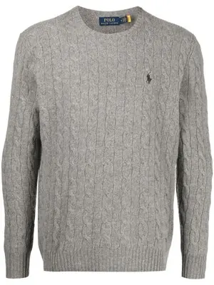 Polo Ralph Lauren Cable Knit Wool-cashmere Jumper - Grey